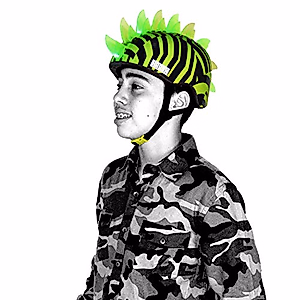 Krash unisex teen Krash Mohawk Bike Youth Helmet, Dazzle Green LED, One Size US