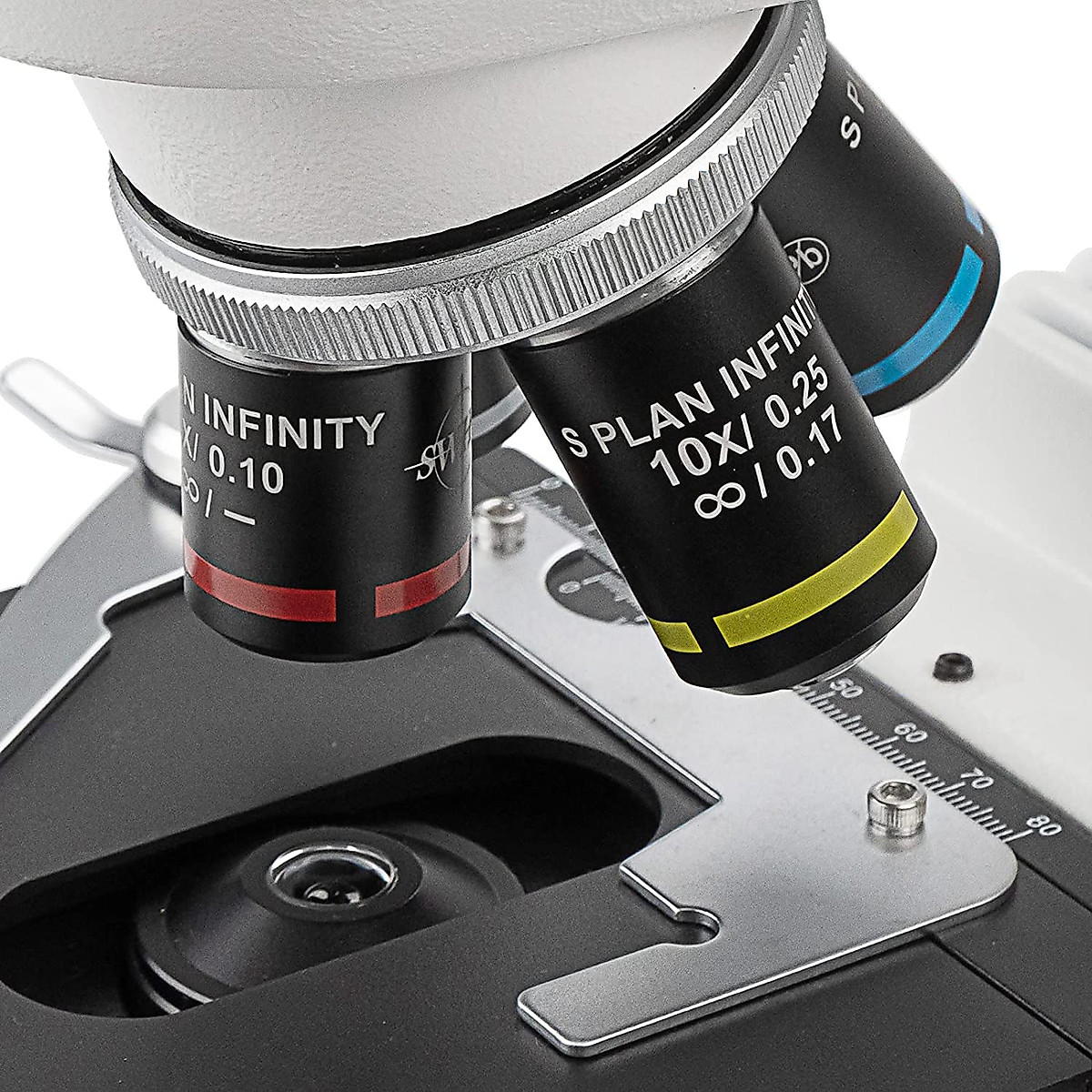 SWIFT 40X-2500X Compound Trinocular Microscope Stellar Pro-T-BD, Brightfield Darkfield, Research-Grade Infinity Corrected, Mechanical Stage, Ultra-Precise Focusing, Camera-compatible, Darkfield Slider
