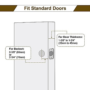 HOSOM Front Door Handle, Exterior Entry Door Handleset with Lever, Reversible for Right & Left-Handed Doors, Classic Style, Oil Rubbed Bronze
