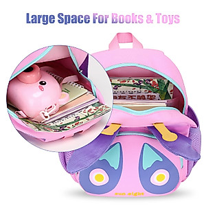 Toddler Backpack for Girls Kids Backpack Cute 3D Cartoon School Bag for Baby Girl Boy 1-5 Years（Butterfly)