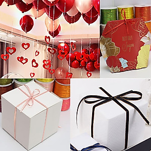 JESEP YONG 1/8" Assorted Satin Ribbon with Gold Edge Solid-1000 Yards-3mm ContinuousThin Ribbon Boutique Gift Wrapping Package Ribbon-DIY Crafts-Balloons-Florists-Showers Deco Ribbon(12 Colors)