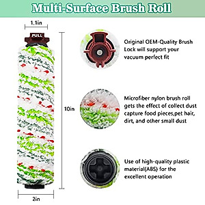 CROSS WAVE Brush Roll Replacement and 1866 Replacement Filters for Bissel CrossWave 2306A CrossWave 1785 Series Vacuum (3 Pack 2460 Multi-Surface Brush Rolls & 3 Pack 1866 Vacuum Filters)