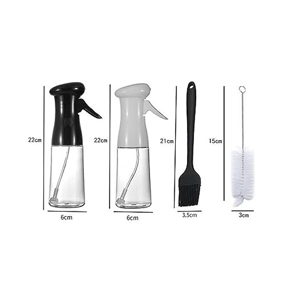 DAVBIR Cooking oil bottle glass oil dispenser barbecue cooking oil olive oil oil controlling bottle kitchen plastic pneumatic fuel injector spray bottle fuel injector spray bottle
