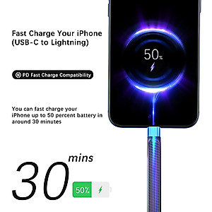 Aprilery Short USB C to Lightning Cable (0.46ft, MFi Certified), Fast Charging and Data Sync Type C to Lightning Cable for iPhone 13/13 pro/13 pro Max/12/12 mini/11/XS/XR/X/8/SE/AirPods/iPad