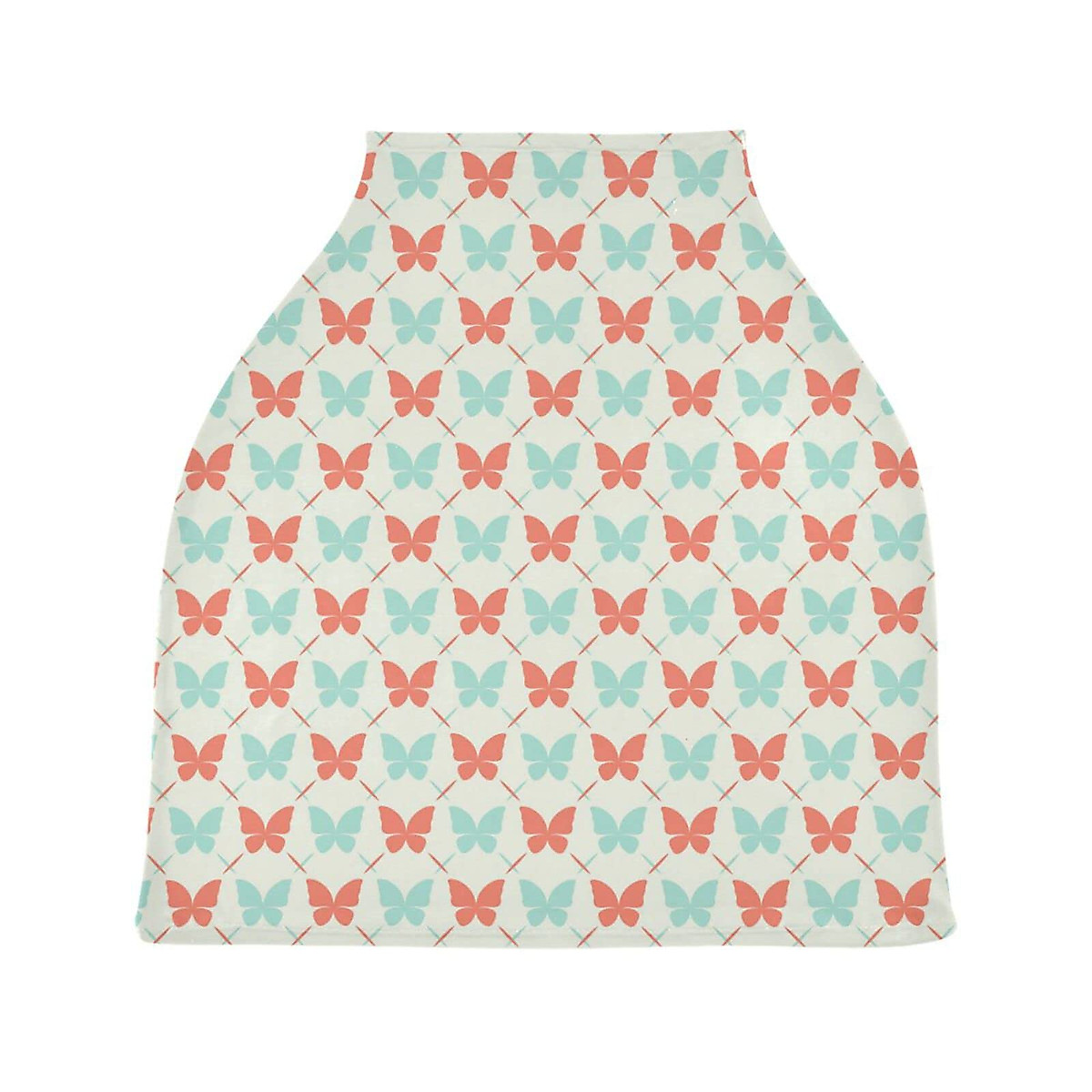 Kigai Cute Butterfly Geometric Nursing Cover for Baby Car Seat Covers Breathable Infant Stroller Cover Soft Breastfeeding Scarf