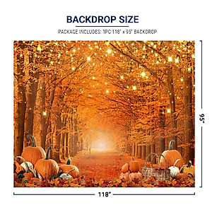Allenjoy 10 x 8 FT Fall Photography Backdrop Thanksgiving Party Supplies Autumn Pumpkin Friendsgiving Background Decor Photo Booth Props