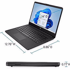 HP 14" Chromebook for Student and Business, HD Thin and Light Chromebook Laptop, Intel Celeron N4120, 16GB RAM, 192GB Storage (64GB eMMC+5ave 128GB Flash Memory), HDMI, Wi-Fi, Chrome Os, Black
