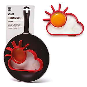 Sunnyside: Fun Egg Ring | Sun- and Cloud-Shaped Egg Mold | Cute Kitchen Accessories | Egg Rings for Frying Eggs | Silicone Egg Mold to Serve Eggs in a Fun Way | Cool Kitchen Gadgets by Monkey Business