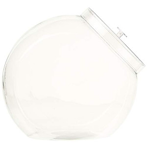 Amscan 410017 Clear Slanted Plastic Jar with lid | 80 Oz | 1 Pc