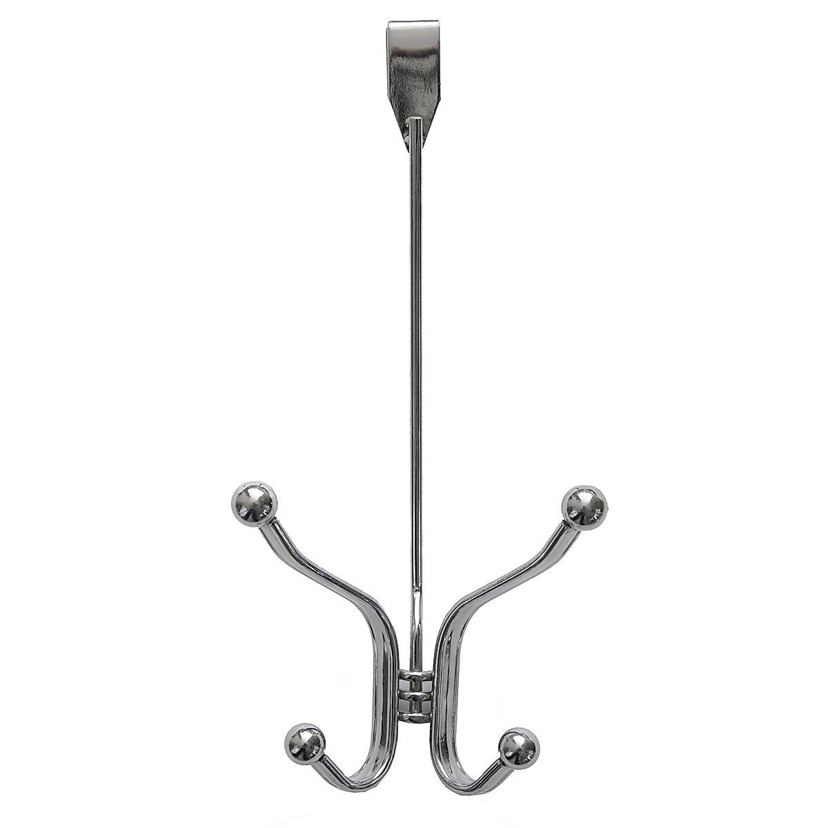 Splash Home Tango Over The Door Rack Accessory Organizer, 12" x 3" x 5", Chrome