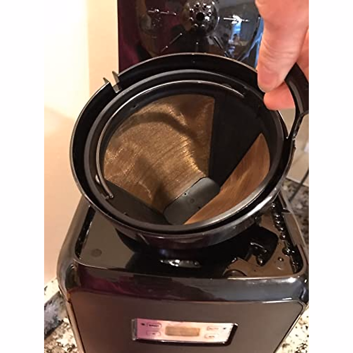 NRP Taller #4 Gold-tone Permanent Coffee Filter Compatible for KRUPS SAVOY, Braun, DeLonghi 12 cup Coffeemaker & More