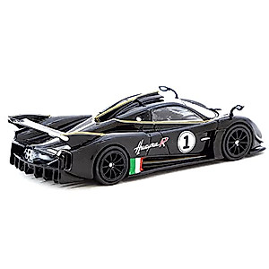Pagani Huayra R #1 Nero Oro Black Global64 Series 1/64 Diecast Model Car by Tarmac Works T64G-TL035-BK