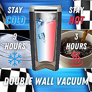 Onebttl Car Racing Gifts Travel Coffee Mug Tumbler 590ml/20oz, for Car Racing Lover, Racer, Race Car Enthusiast, Stainless Steel Insulated - I'd Rather Be Watching Racing