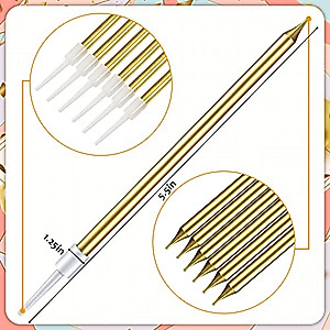 3.94 Inches Oversized 1 Candle Birthday Candles Numbers with 6 Gold Long Thin Metallic Birthday Candles Gold Birthday Candles One Candle Cake Number Candles, Party Celebration (Number 2)