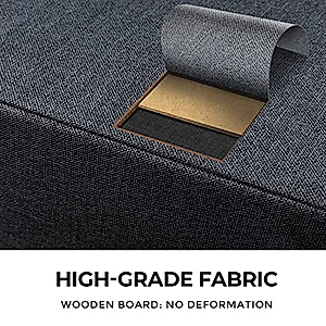 ZSEDP Dresser with 7 Drawers Chest of Drawers 3-Tier Organizer Unit with Steel Frame Wood Top Easy Pull Fabric Bins Storage Dresser