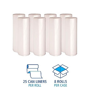 Boardwalk V7658HNKR01 38 in. x 58 in. 60 gal. 14 microns High-Density Can Liners - Natural (200/Carton)