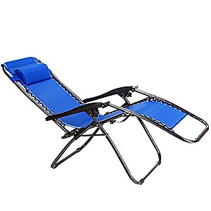 2-Pack Zero Gravity Outdoor Lounge Chairs Patio Adjustable Folding Reclining Chairs with Cup/Drink Utility Tray & Cell Phone Holder Blue