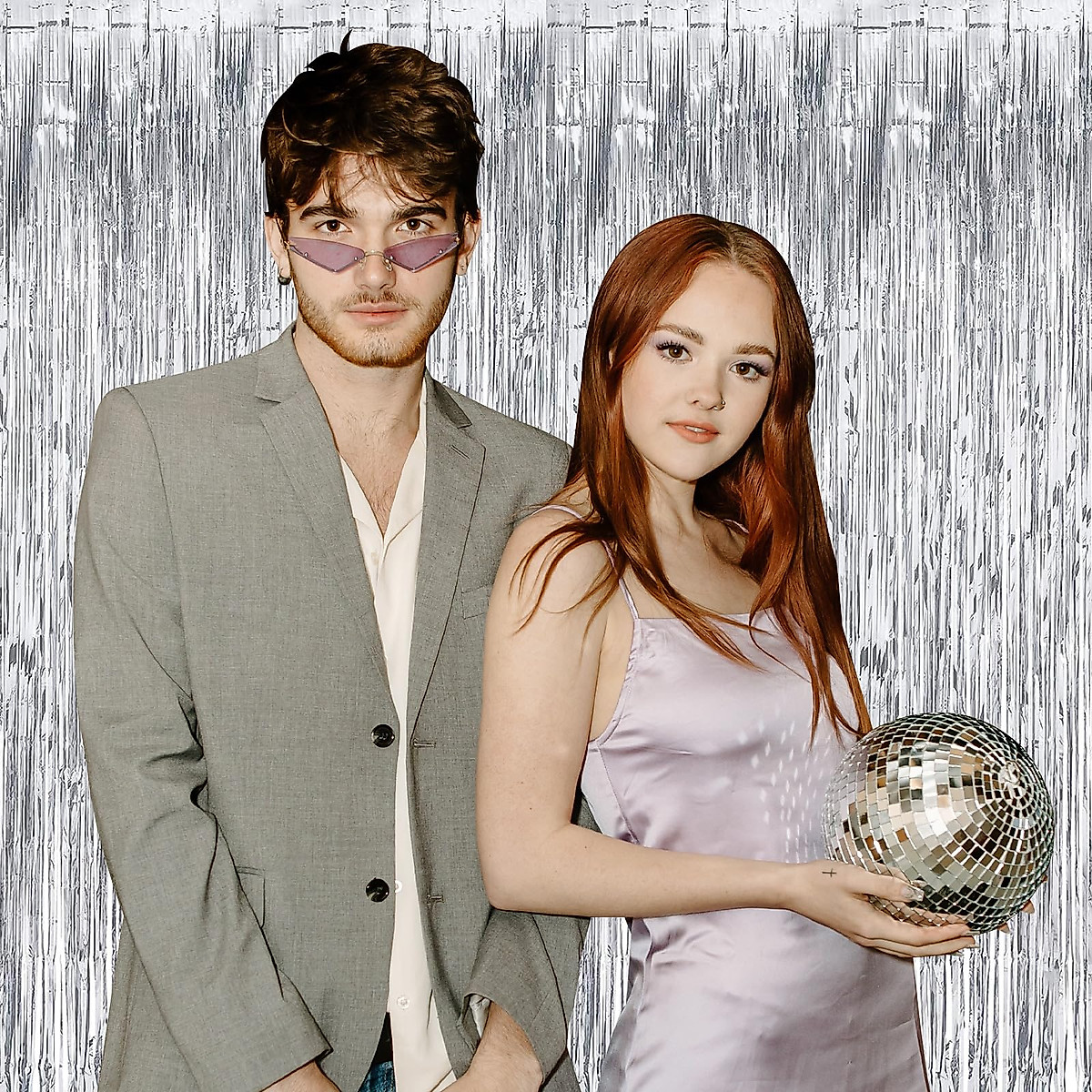 4 Pack 3.2ft x 8.2ft Silver Foil Fringe Curtain Backdrop Metallic Tinsel Foil Fringe Curtains Photo Booth Backdrop for Birthday Party Decorations Christmas Baby Shower Party Decorations (Silver)