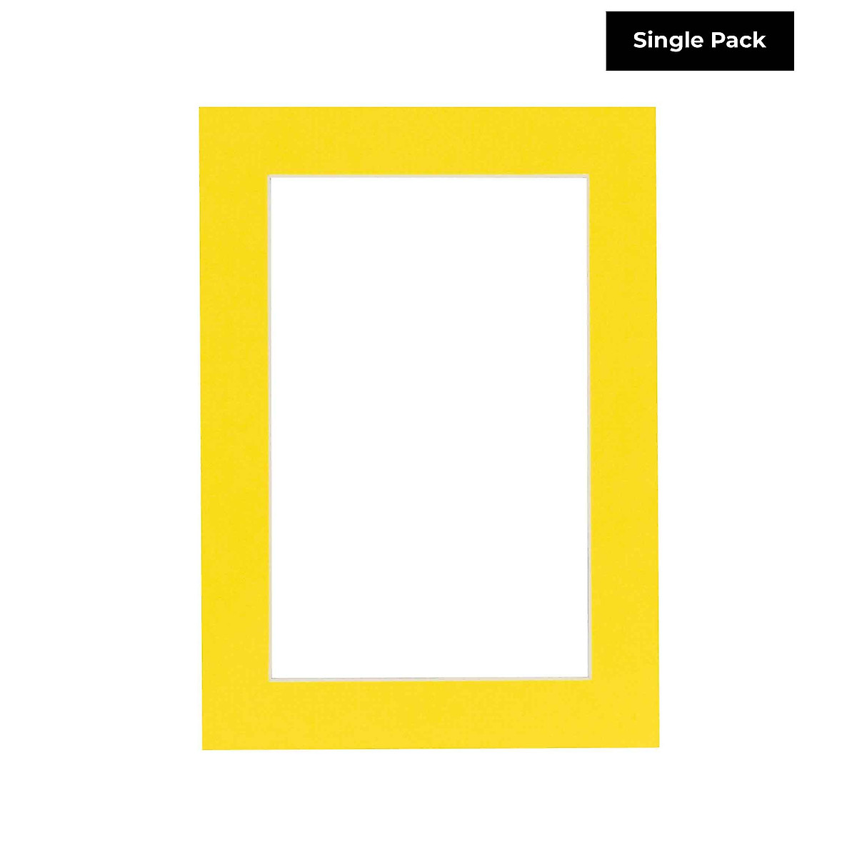 12x18 Mat Bevel Cut for 11x17 Photos - Acid Free Yellow Precut Matboard with Backing Board and Crystal Clear, Self Seal Photo Mat Bag - for Pictures, Photos, Framing - 4-ply Thickness