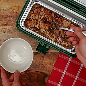 RoadPro RPLBSTOVET2 Food Heating Lunch Box Oven for Truck Portable Food Warmer Lunch Box 12v Stove Car Van Life Travel or Construction – Deluxe, Hunter Green, 1 Quart