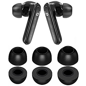 BLLQ Memory Foam Ear Tips Compatible with Anker Soundcore P2 / P3 and Other Sound Core T W S Earbuds, Foam Ear Buds Ear Cap Ear Plug Eartips, LMS 3 Size 3 Pairs , Black SC