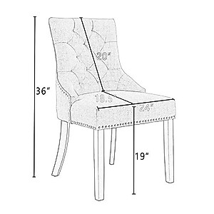 Aaron Living Dining Chairs Dining Room Chairs Kitchen Chairs for Living Room Side Chair for Restaurant Home Kitchen Living Room(Set of 2,Charcoal)