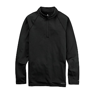 Burton Men's Heavyweight X Base Layer Quarter-Zip, True Black, XL