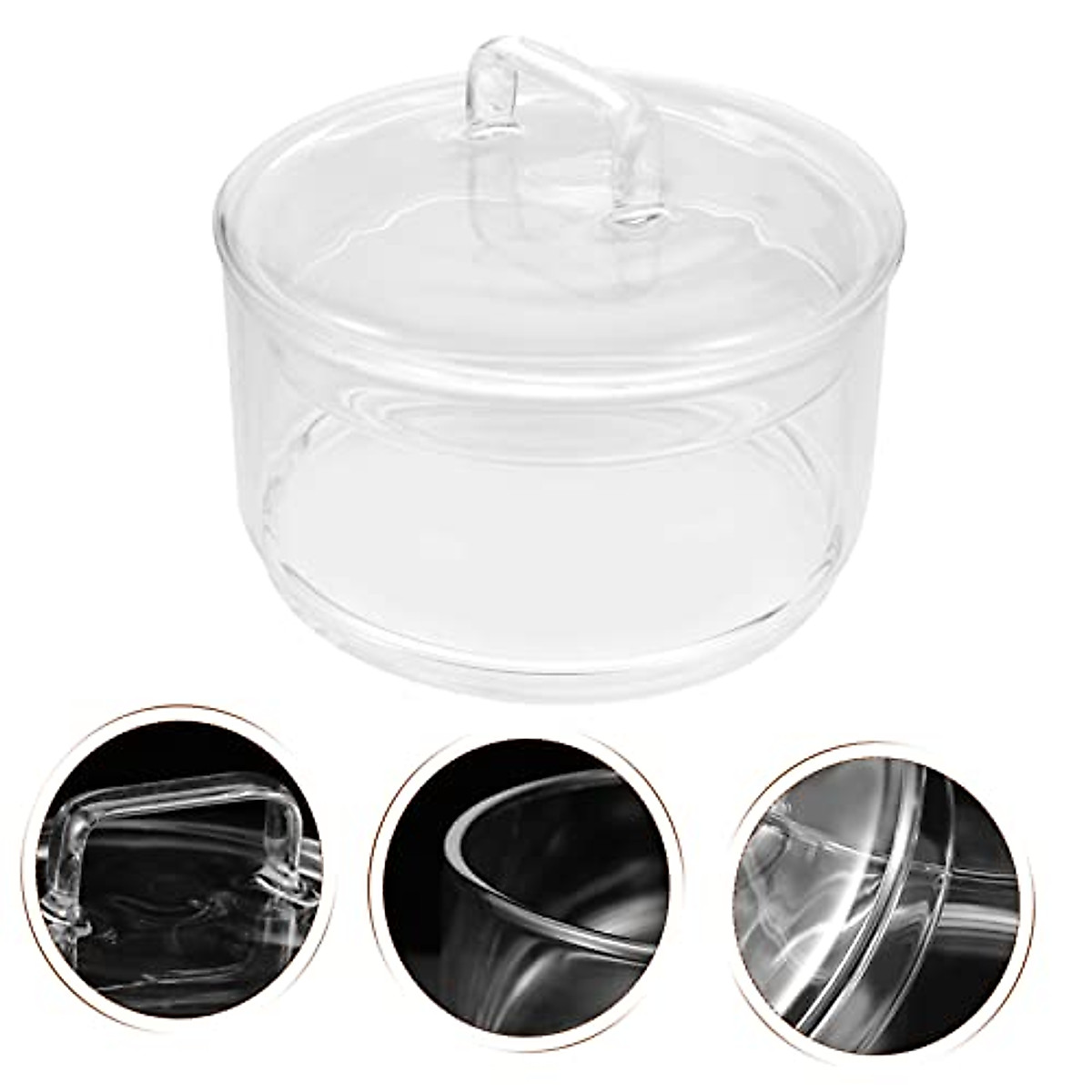 FUOYLOO soup bowl breakfast bowls glass fruit bowl round baking dish meal prep bowl casserole dish glass bowls with lids glass pots mixing bowl High borosilicate glass household small bowl