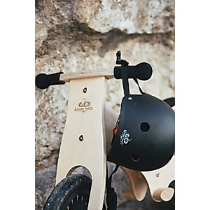 Kinderfeets Helmet - Adjustable Fit Dial Helmet for Toddlers and Kids | Customizable Fit Pads and Pinch-Saver Padded Chin Strap | PVC Shell for Optimal Head Protection (Black)