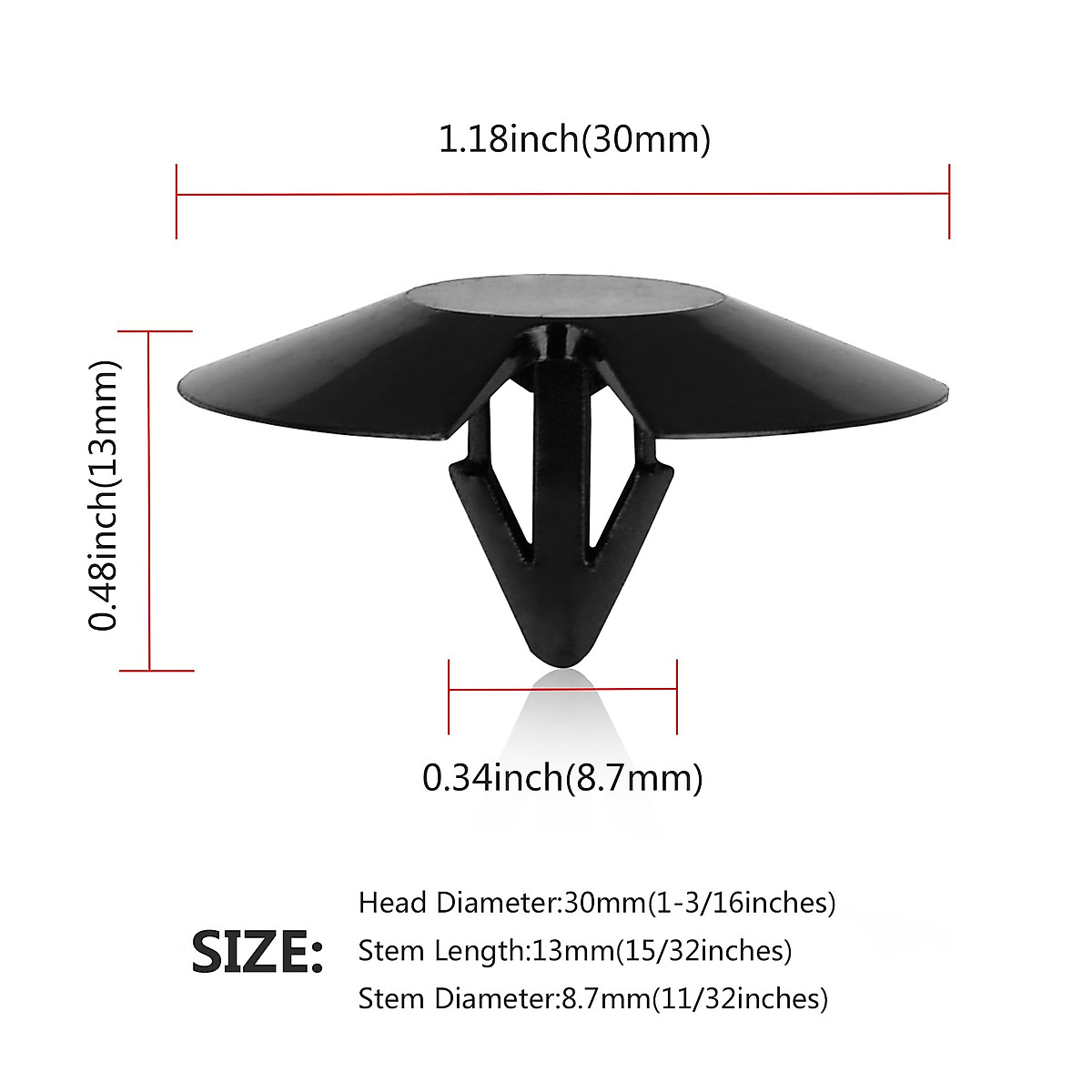 UNENDA 30pcs Hood Insulation Retainers with Fastener Remover - for Chrysler, Jeep, Dodge, Ram - Replace OEM 4878883AA LH LHS Nylon Clip