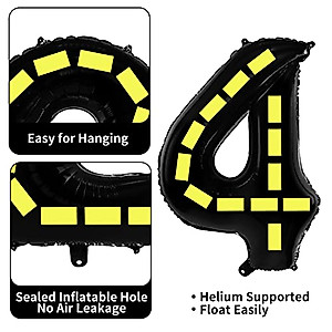 Construction Balloons Construction Birthday Party Supplies Vehicle Car Themed Party Decorations for Boys Foil Truck Balloon Number Balloons Dump Truck Excavator Tractor Wheels Party Favor