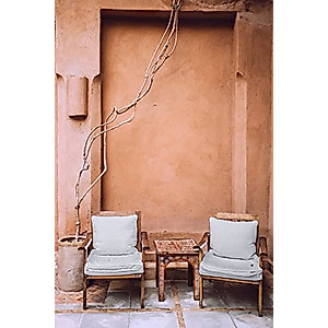 Cinnamonee Patio Cushion Cover Outdoor Seat Chair Covers Water Repellent Slipcovers Indoor Square Slip Covers with Zipper for Sofa Couch (Grey, 18x16x4), 2 Count (Pack of 1)