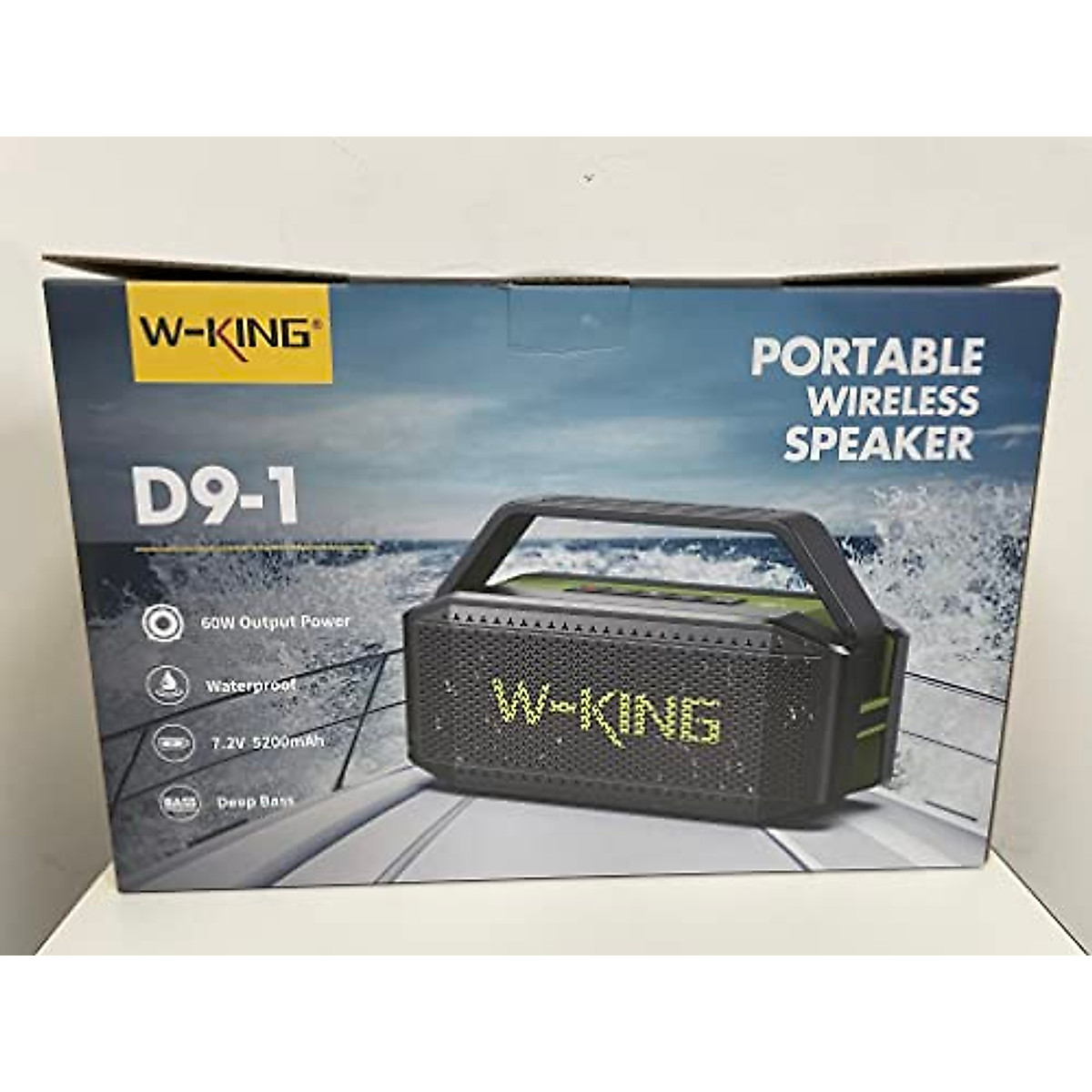 W-KING Portable Loud Bluetooth Speakers with Subwoofer, 60W (80W Peak) Outdoor Speakers Bluetooth Wireless Waterproof Speaker, Heavy Bass/V5.0/40H Play/Power Bank/TF Card/AUX/NFC/EQ, Large for Party