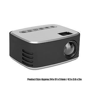 1080P Full HD Video Projector, Mini Projector Portable with Remote Control, Smart Projector for Home Theater Outdoor Movies, Compatible with TV Stick, HDMI, USB, AV, 100‑240V (US