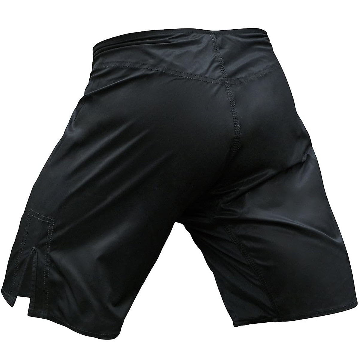 Meister Elite Flex Fighter Board Shorts for MMA Training and Gym Workouts - Blank No Logo - Black - XXX-Large (40-41)