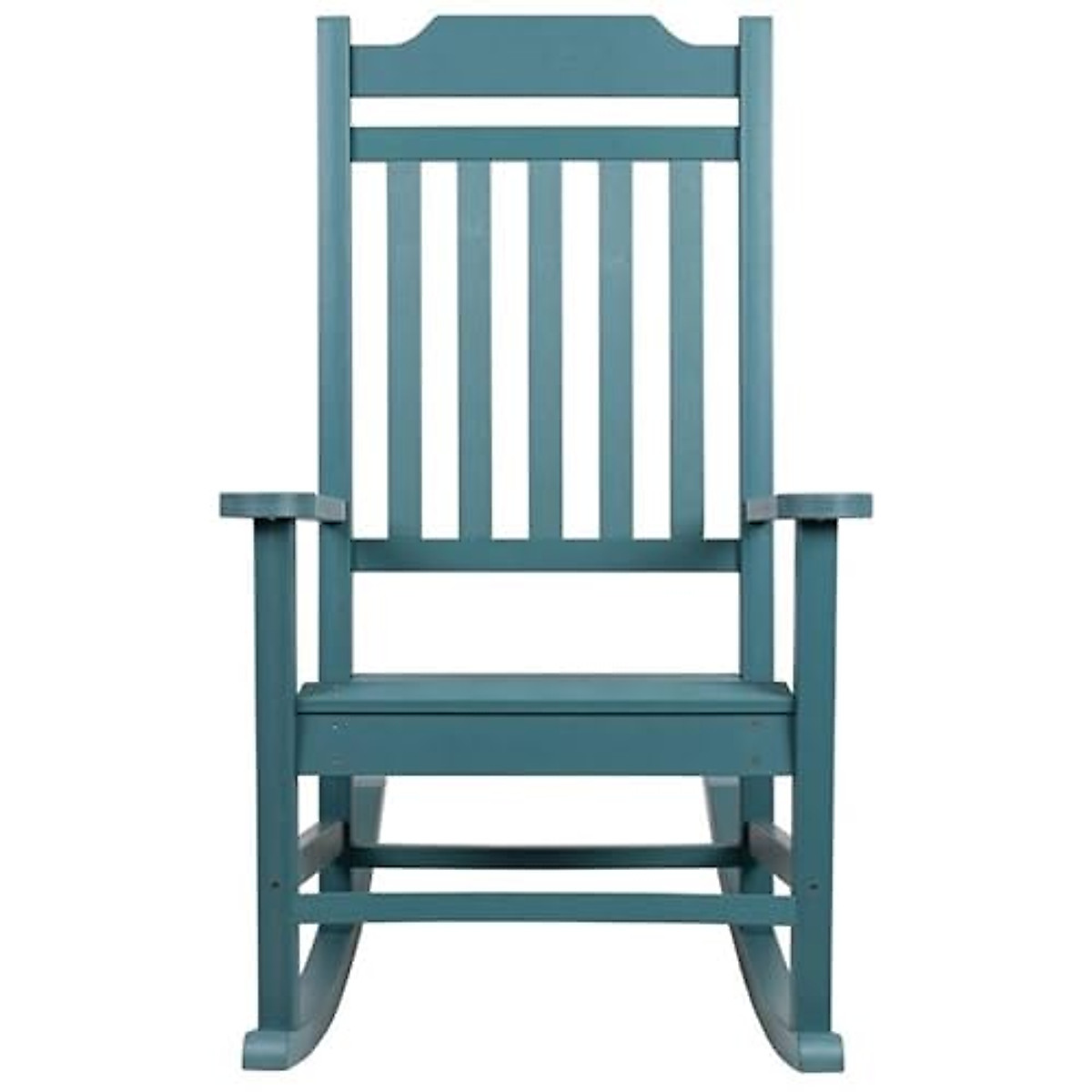 Flash Furniture Winston All-Weather Poly Resin Rocking Chair in Teal