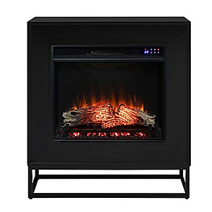 SEI Furniture Holly & Martin Frescan Electric Fireplace, New Black