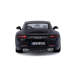 Bburago Diecast Model Car Porsche 911 Carrera S Black with Silver Wheels 1/24 21065