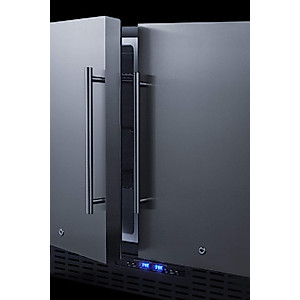 Summit FFRF36 36" Side by Side Refrigerator-Freezer in Stainless Steel