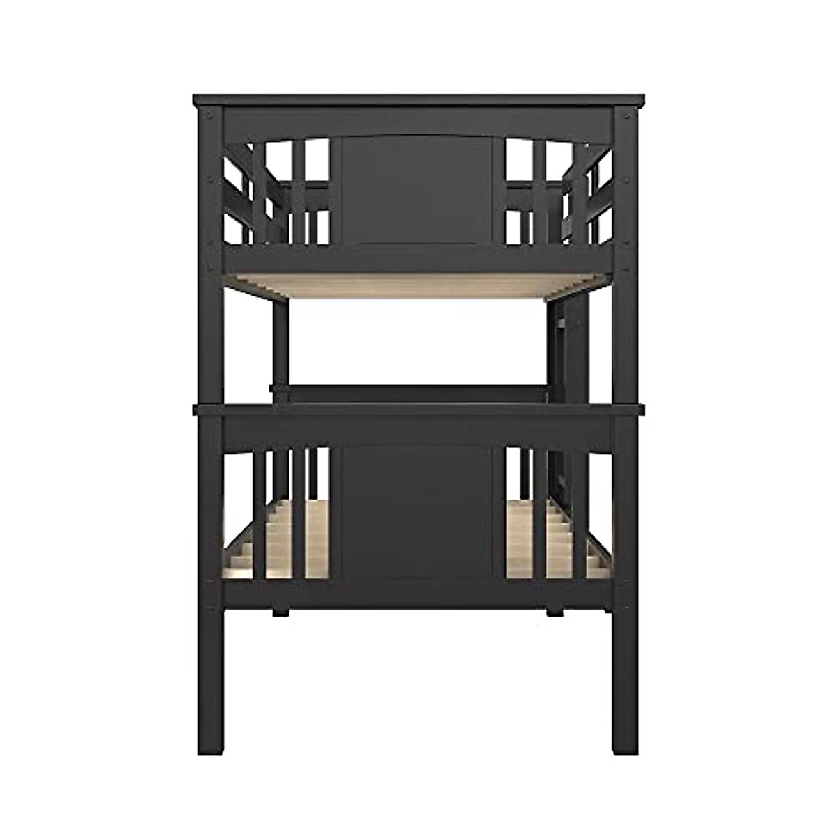 DHP Dorel Living Dylan Twin Wood Bed for Kids, Black Bunk
