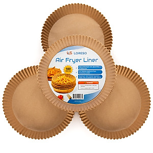 Air Fryer Liners Disposable Parchment Paper, 100 Count - Round 6-7 Inch, Non- Stick Parchment Paper Sheets Liners For Air Fryers 2-5 Quart, Disposable Round Air Fryer Liners (6.3" Round - 100CT)