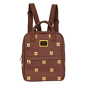 Loungefly x Winnie the Pooh Embroidered Canvas Backpack (One Size, Brown Multi)