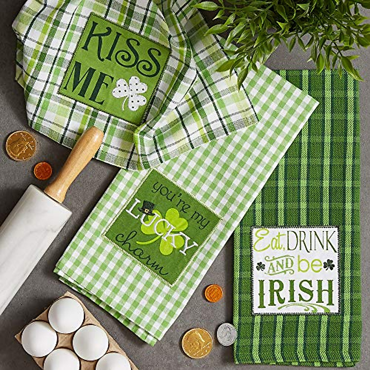 DII Celebrate St. Patrick's Day Kitchen Collection, St. Patty's Day, Dishtowel Set