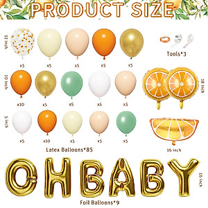 Little Cutie Baby Shower Decoration Cuties Orange Theme Birthday Party Supplies A Little Cutie is On The Way Backdrop Tablecloth Baby Boxes Balloon Garland for Tangerine Fruit 1st Baby Shower (Orange)