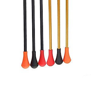 AMEYXGS 24pcs Archery Traditional Rubber Blunt Arrow Points Glue-On Field Arrowheads 6mm and 8mm Soft Safe Rubber Arrow Tips for Beginner Teenager Target Shooting Practice Arrow Accessory (red, 6mm)