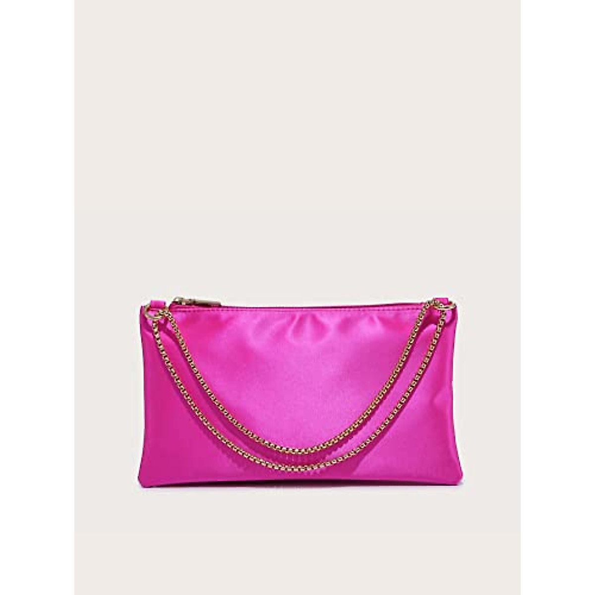Verdusa Women's Satin Evening Handbag Shoulder Bag Purse Hot Pink one-size
