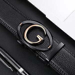 Civantiya Ratchet Belt for Men - Mens Belt Leather Designer 1 3/8" for Casual Jeans