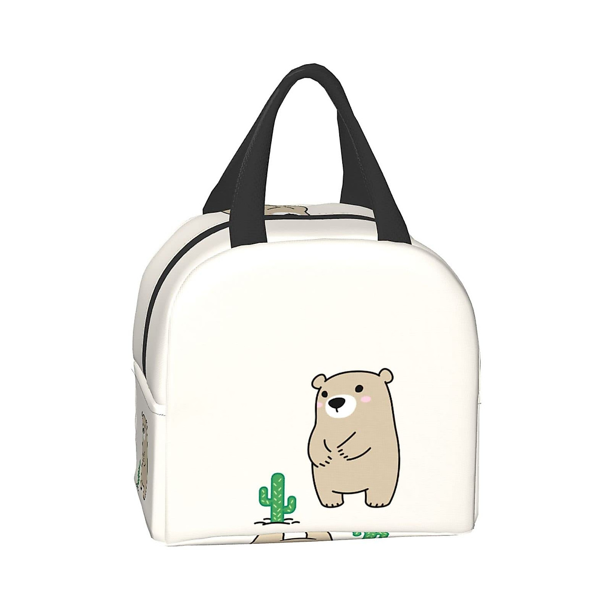 Ucsaxue Bear Polar Cactus Lunch Bag Travel Box Work Bento Cooler Reusable Tote Picnic Boxes Insulated Container Shopping Bags For Adult Women Men