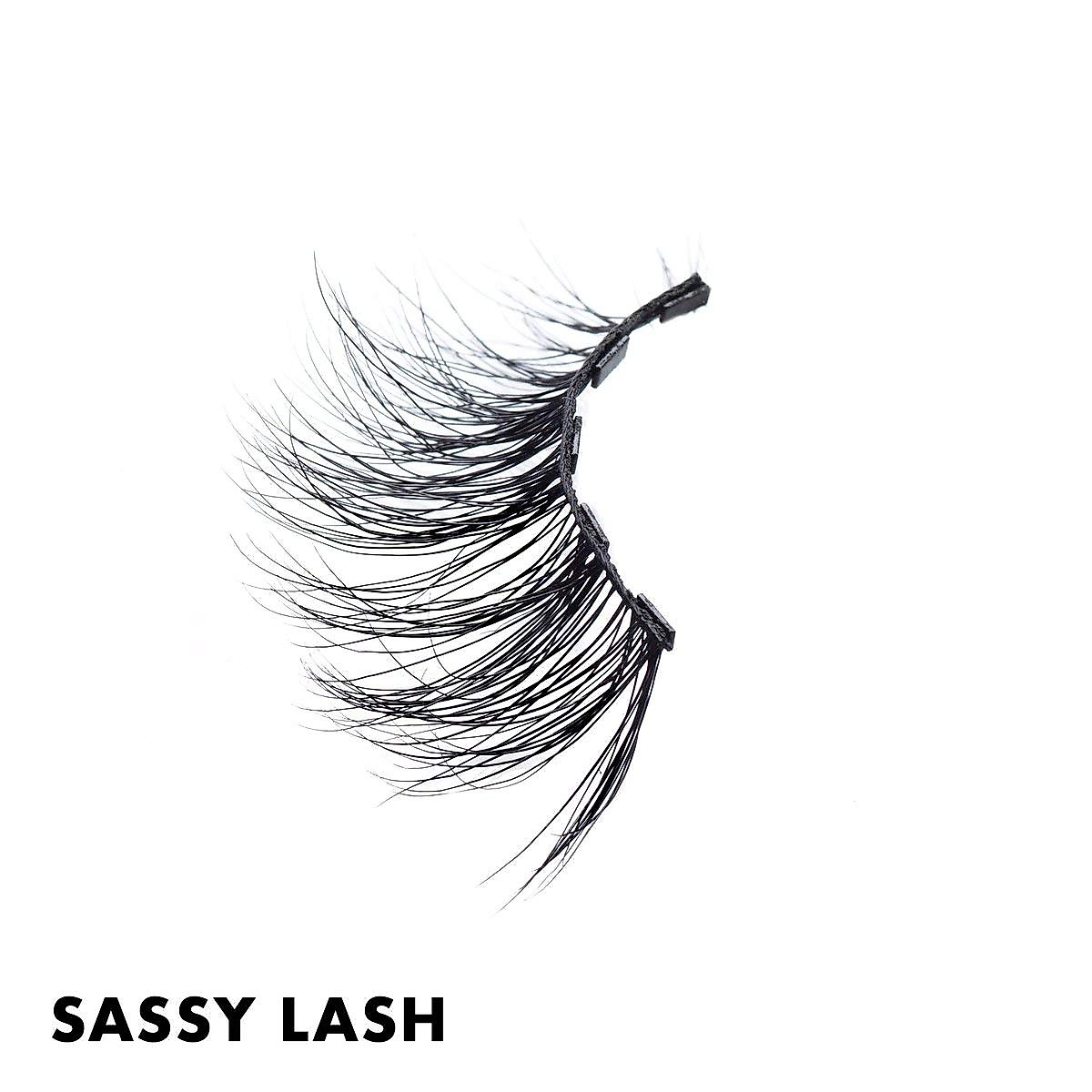 MoxieLash Magnetic Eyelashes with Eyeliner Kit - Essentials Kit Vol 2 - Natural Looking False Eyelashes - Sassy & Baby Lash + Magnetic Eyeliner + Eyeliner Remover Swabs - USA Owned - No Glue