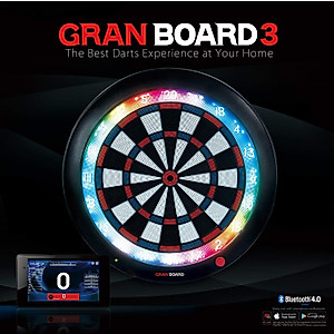 Gran Board 3s LED Dartboard (Blue) with special bracket & ChoukouTip100pics & DartsSet